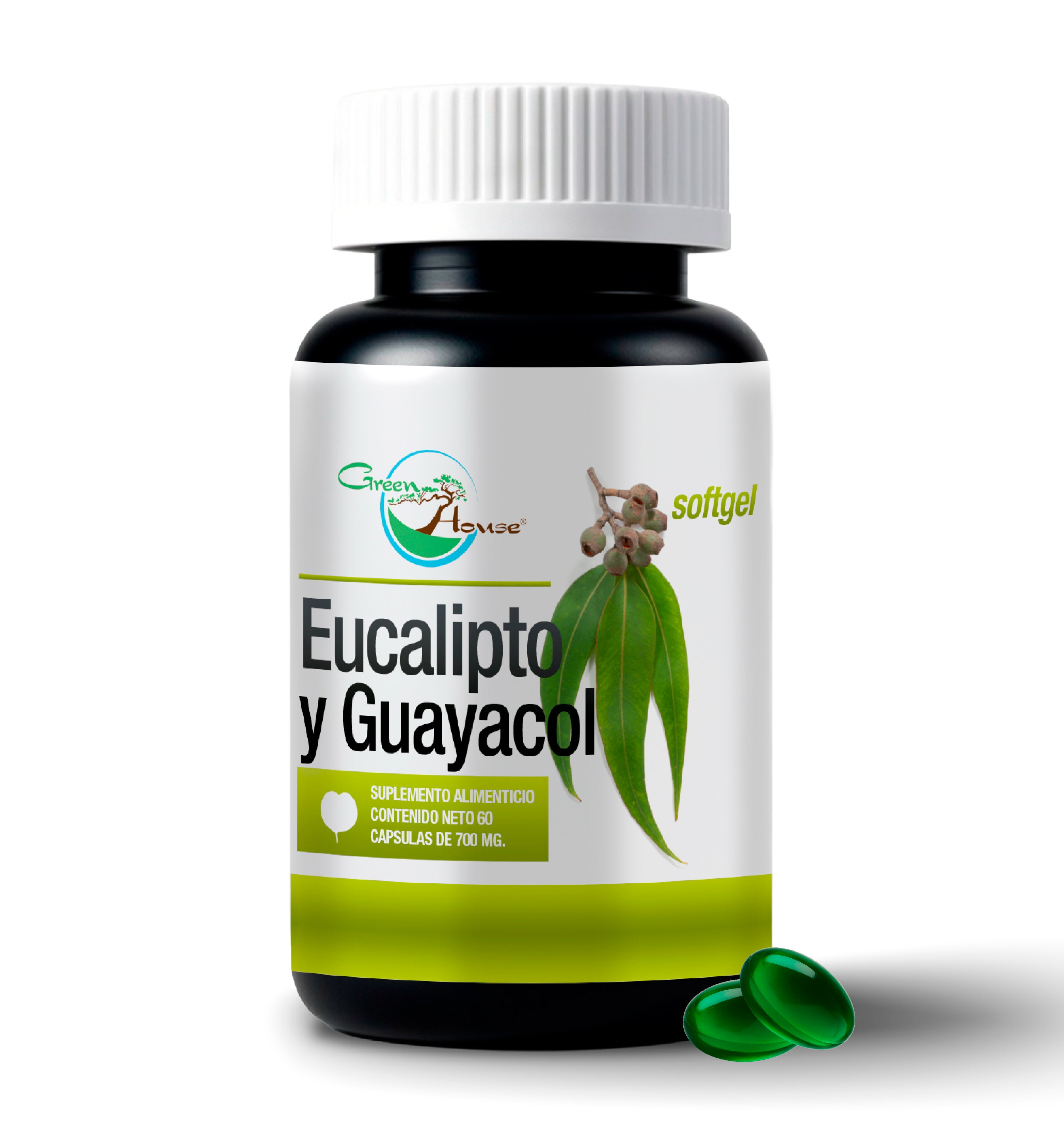 Eucalipto + Guayacol | 60 Cápsulas softgel – Green House
